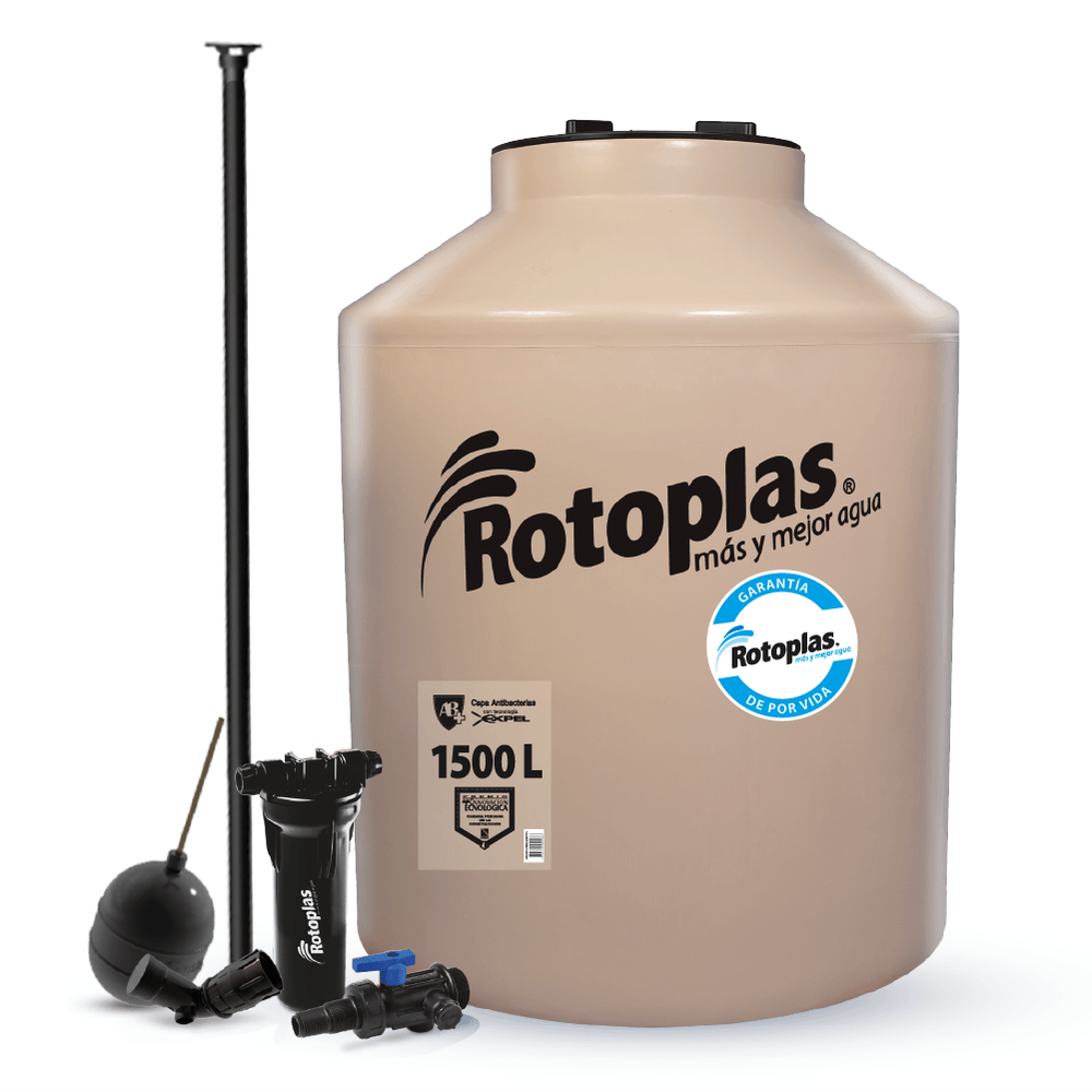 Nuevo: Tanque de agua GDPV 1500 Litros + Bomba 1/2 HP | Rotoplas - rotoplas